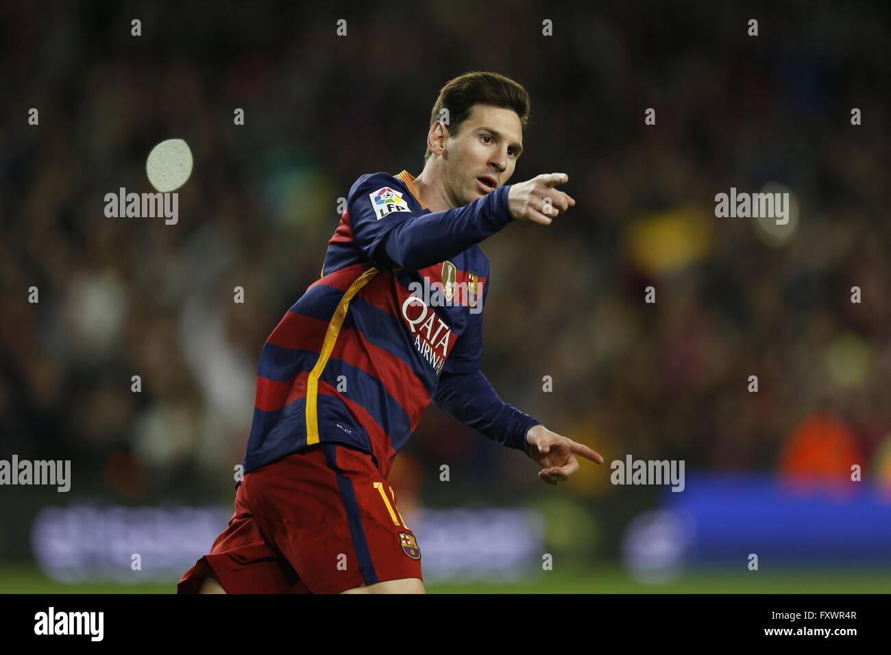 Barcelona, Spain. 17th Apr, 2016. Lionel Messi (Barcelona) Football ...