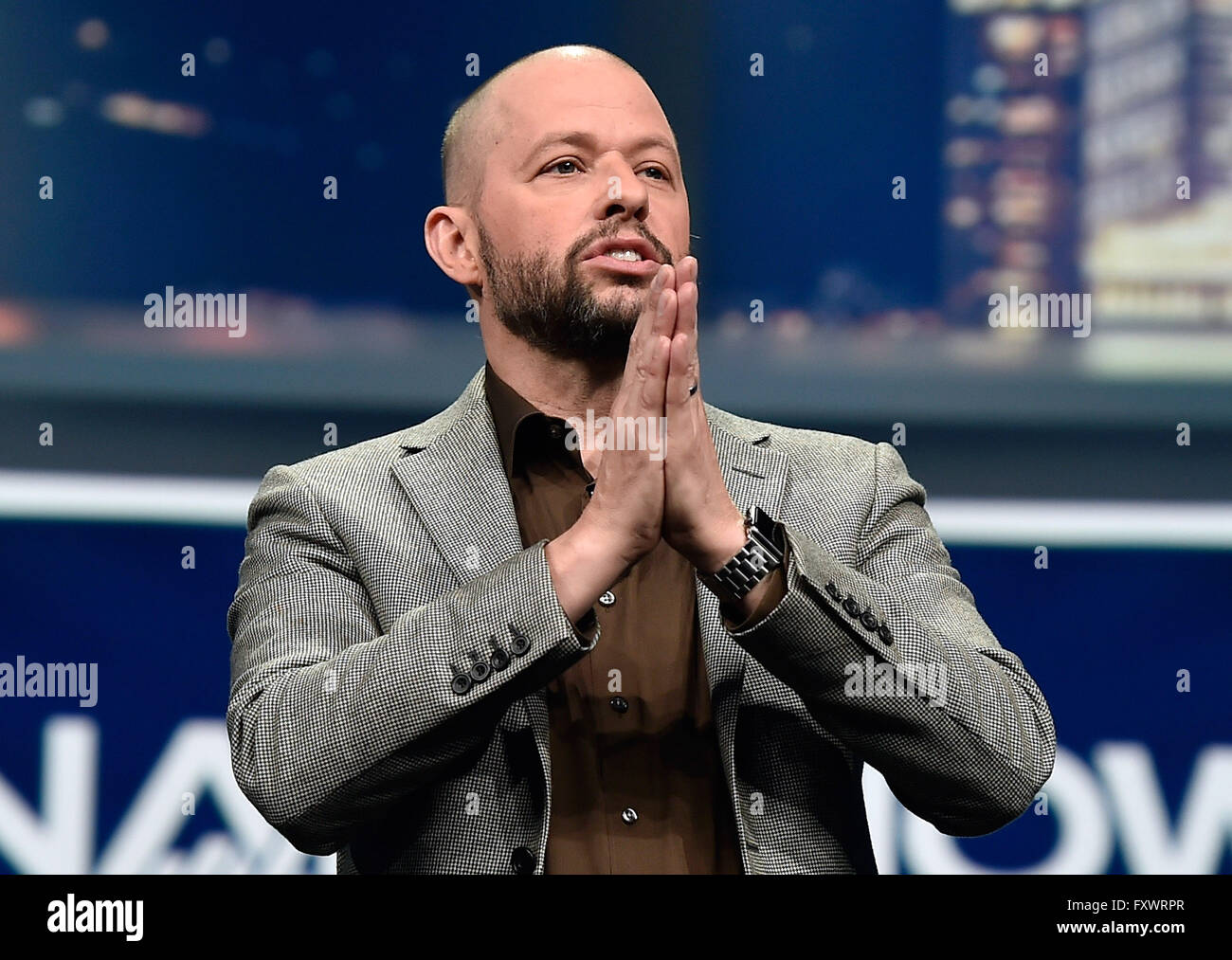 Las Vegas, Nevada, USA. 18th Apr, 2016. Actor Jon Cryer emcees the NAB ...