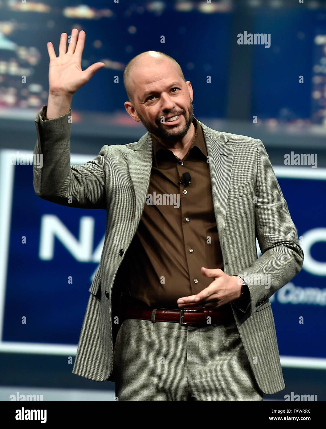 Las Vegas, Nevada, USA. 18th Apr, 2016. Actor Jon Cryer emcees the NAB ...