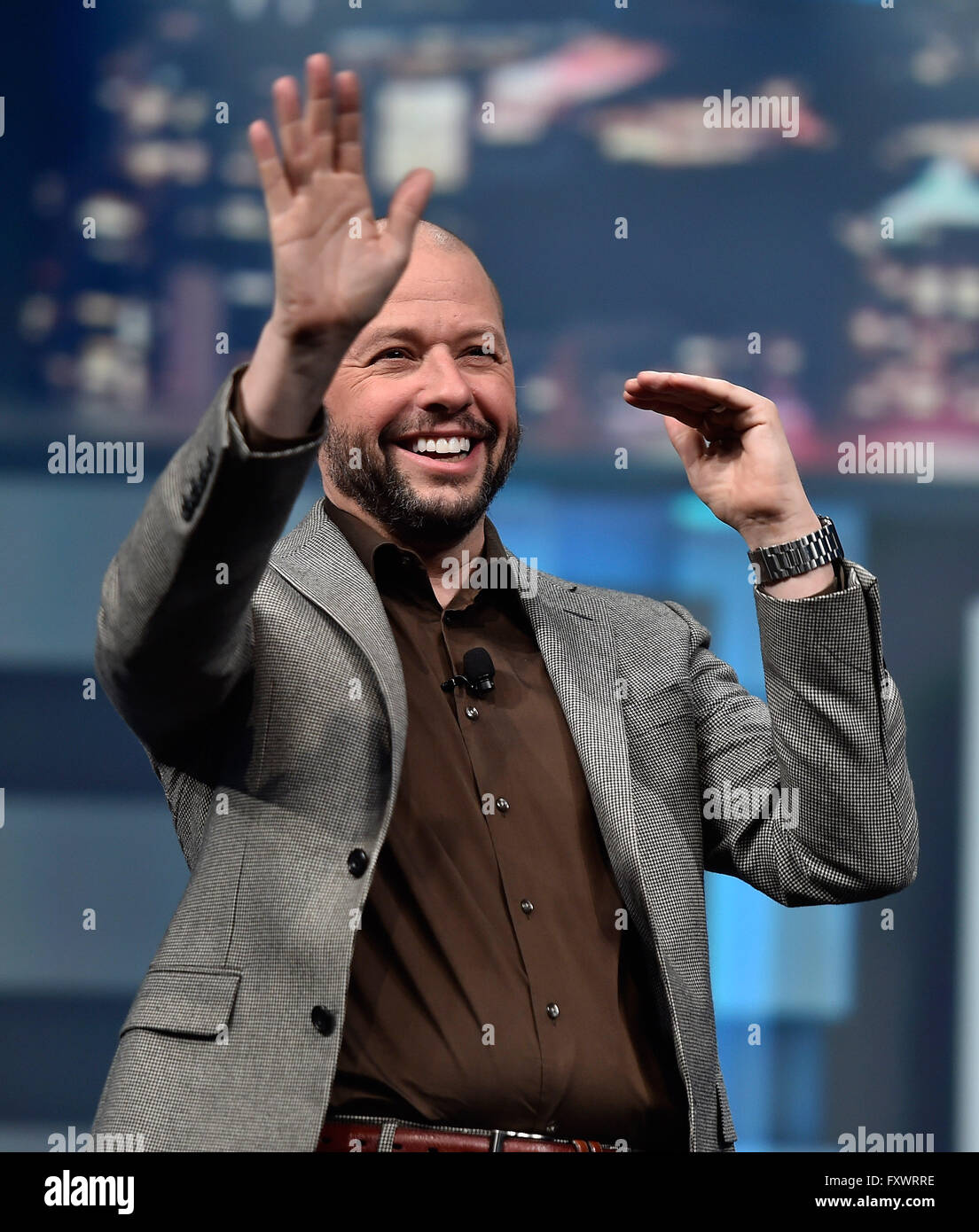 Las Vegas, Nevada, USA. 18th Apr, 2016. Actor Jon Cryer emcees the NAB ...