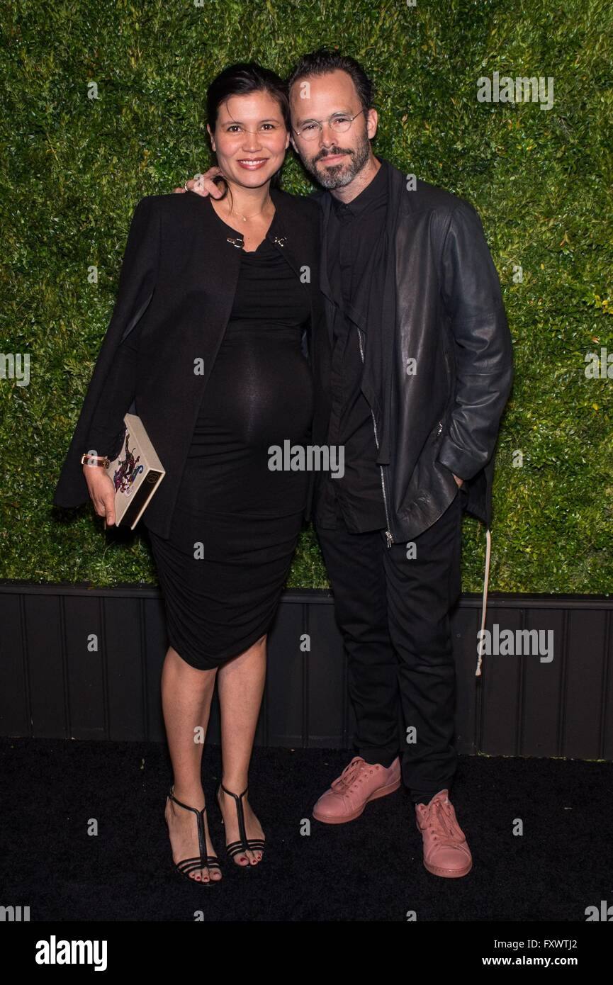 New York, NY, USA. 18th Apr, 2016. Stephanie Jeanroy, Daniel Arsham at ...