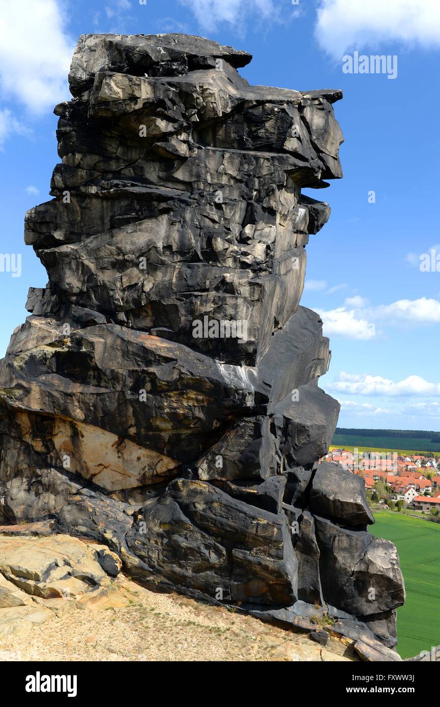 The mystic so calles devils wall (Teufelsmauer), Germany, near the city ...