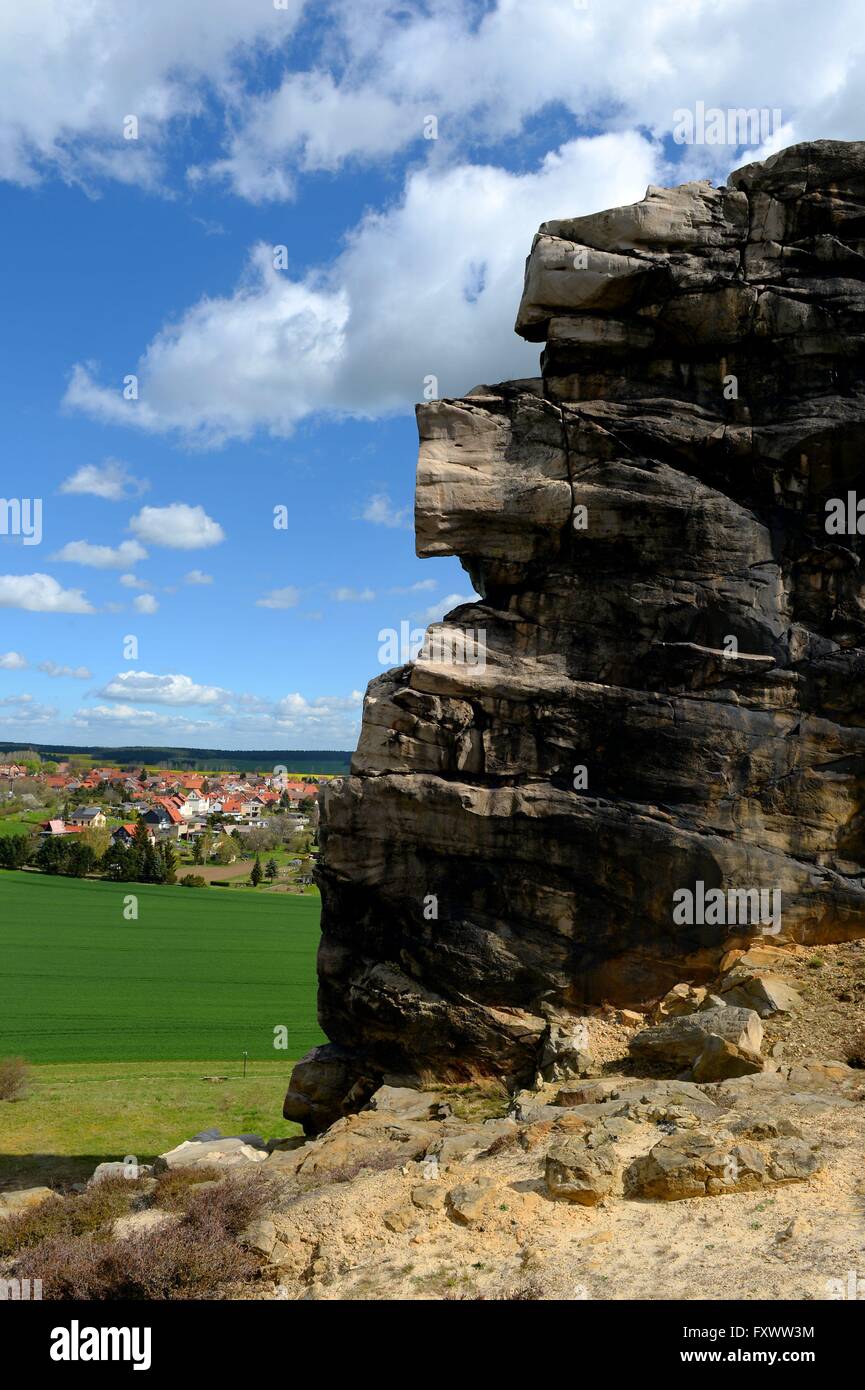 The mystic so calles devils wall (Teufelsmauer), Germany, near the city ...