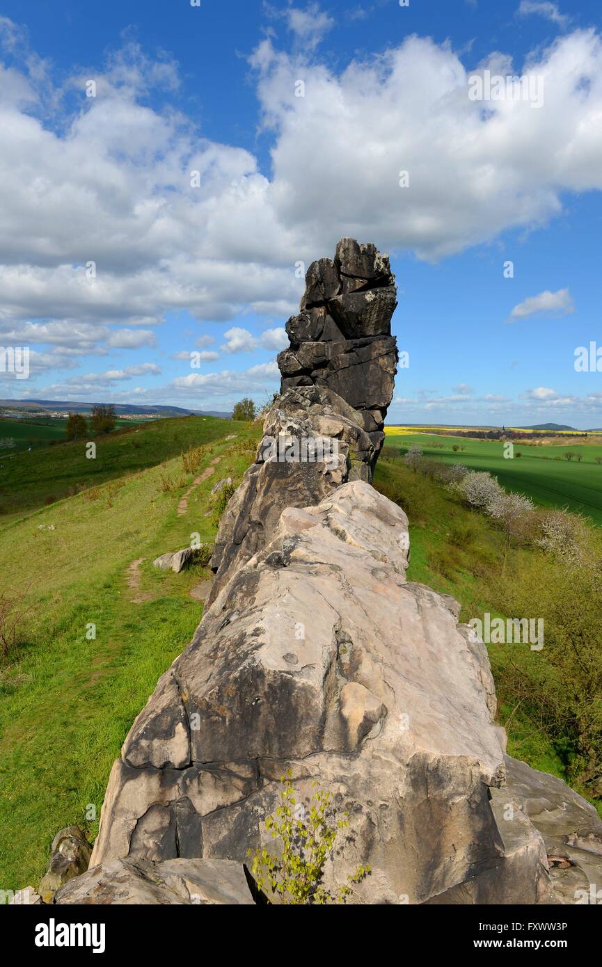 The mystic so calles devils wall (Teufelsmauer), Germany, near the city ...