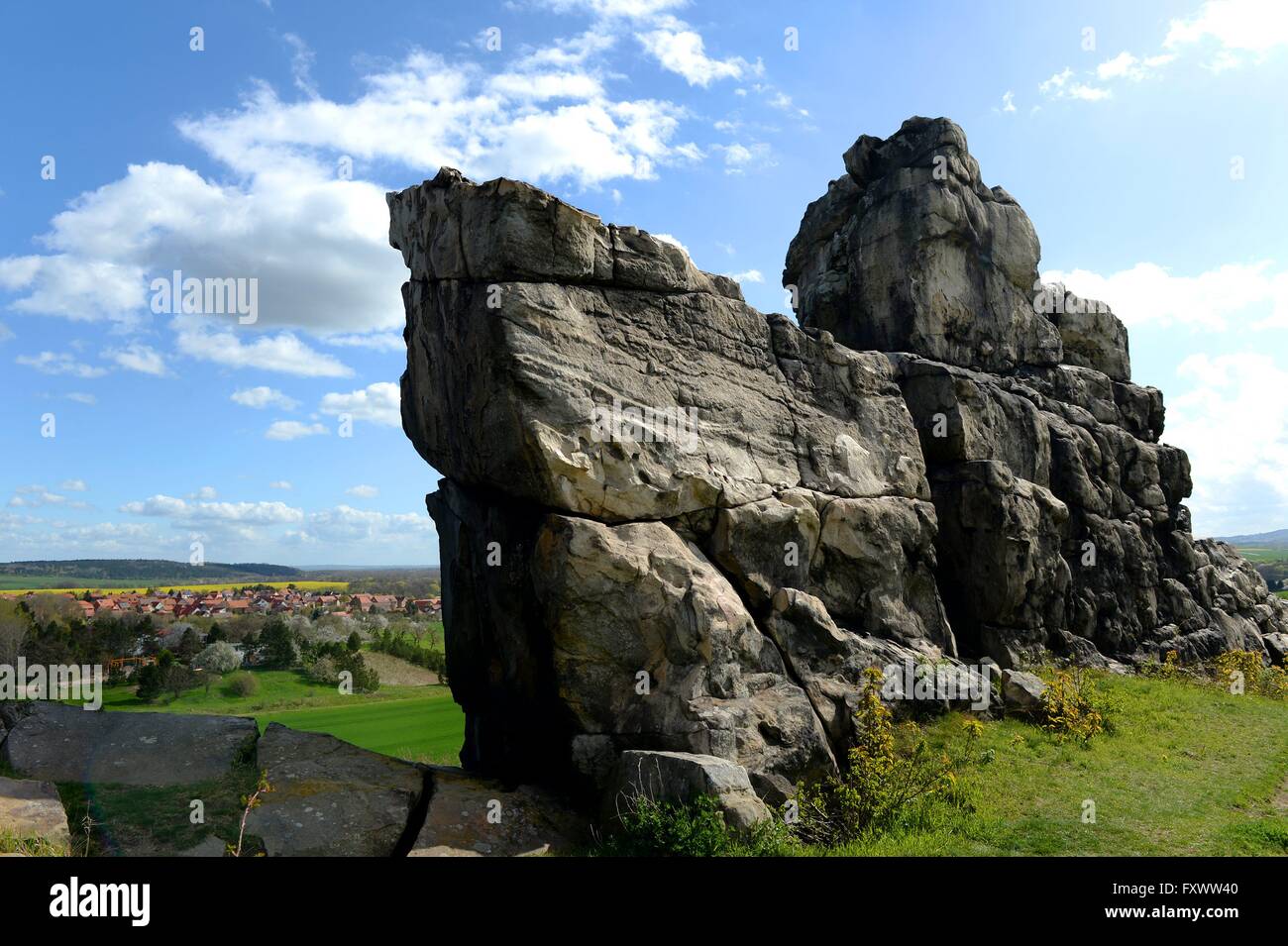 The mystic so calles devils wall (Teufelsmauer), Germany, near the city ...