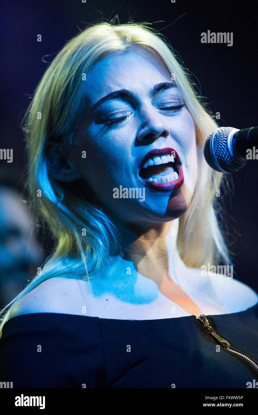 Milan Italy. 18th April 2016. The American singer BRENNA WHITAKER ...