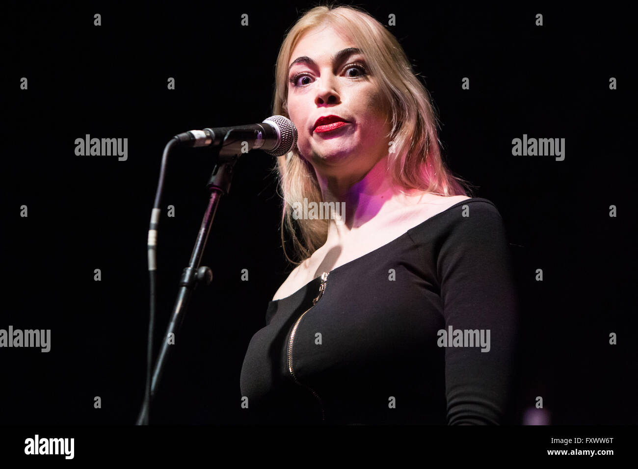 Milan Italy. 18th April 2016. The American singer BRENNA WHITAKER ...