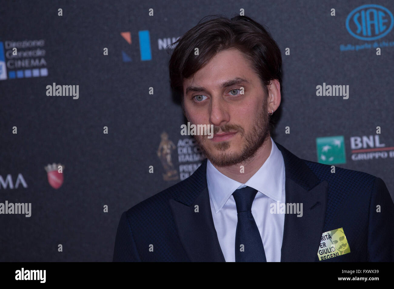 Luca Marinelli poses during the arrivals for the David di Donatello ...
