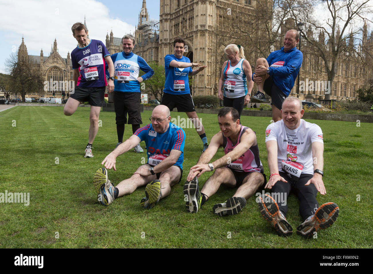 London, UK. 19 April 2016. L-R: Dan Jarvis, Jamie Reed, Edward Timpson ...
