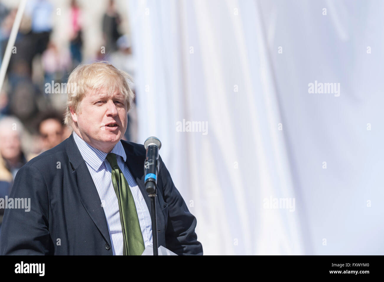 London, UK. 19 April 2016. Boris Johnson, Mayor of London, unveils a ...