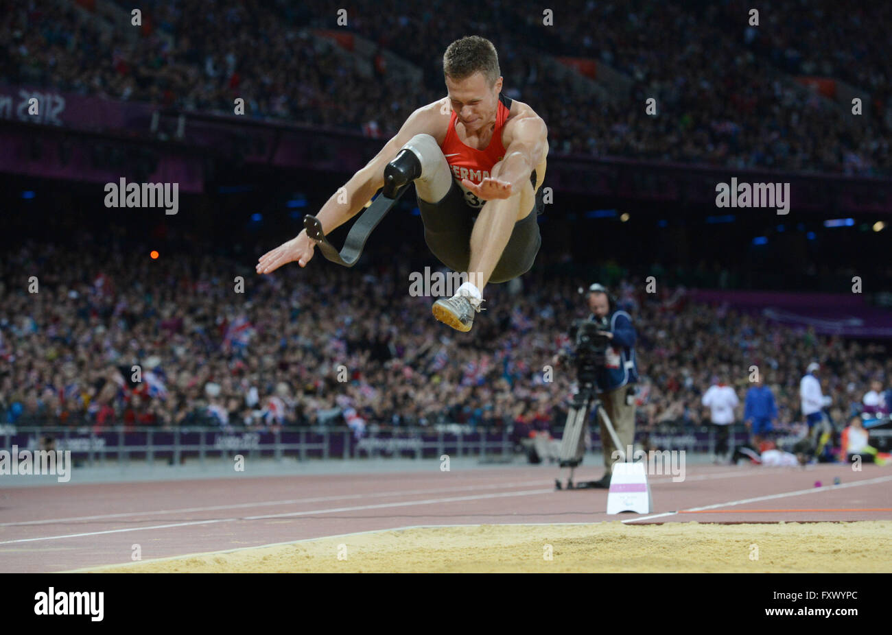 Markus Rehm of Germany jumps during the men's long jump final F42/44 at ...
