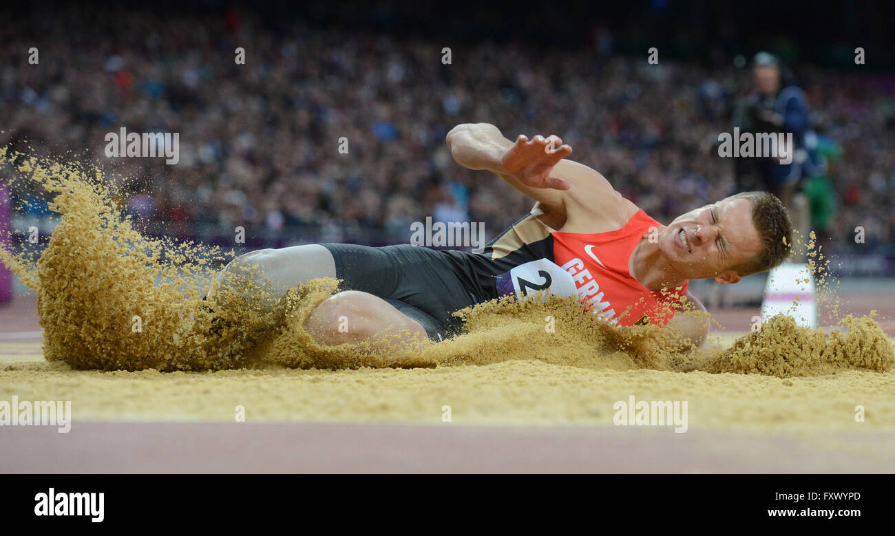 Markus Rehm of Germany jumps during the men's long jump final F42/44 at ...