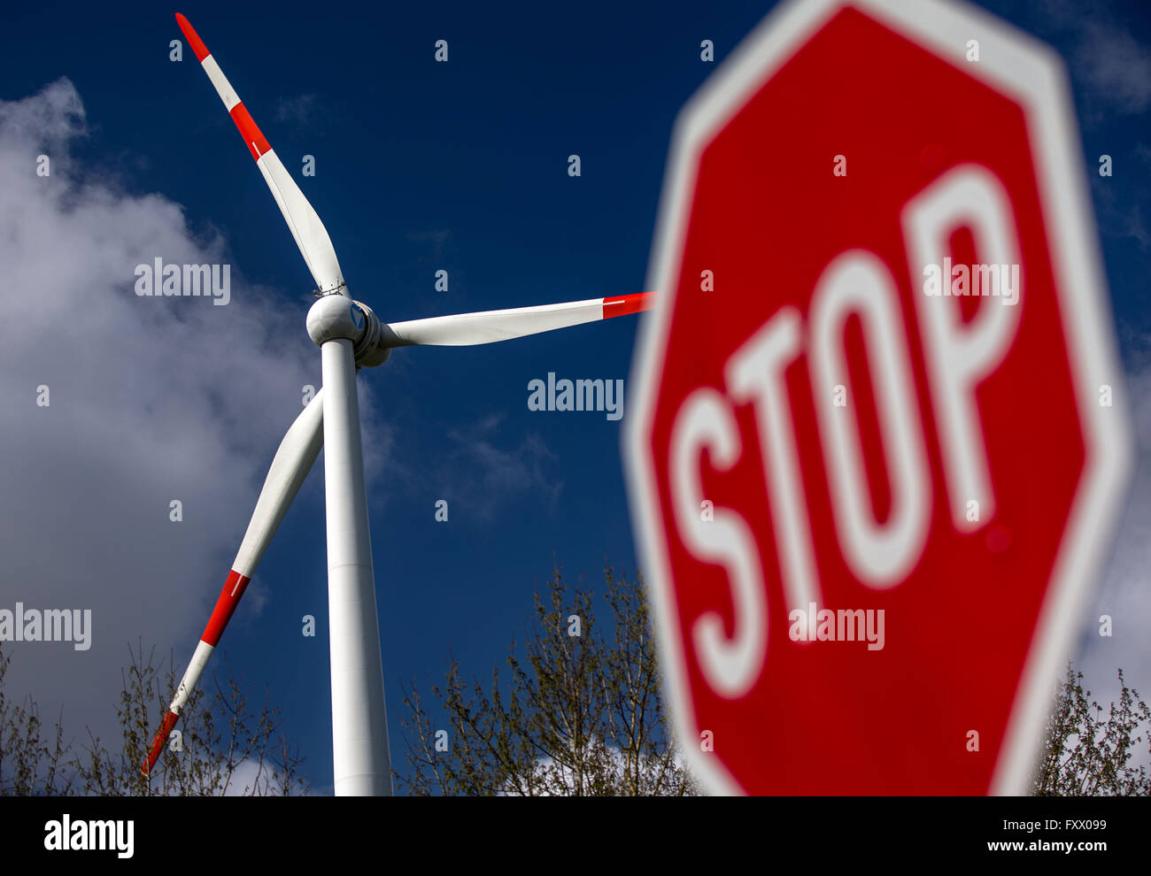 Stop windmills stop sign in hi-res stock photography and images - Alamy