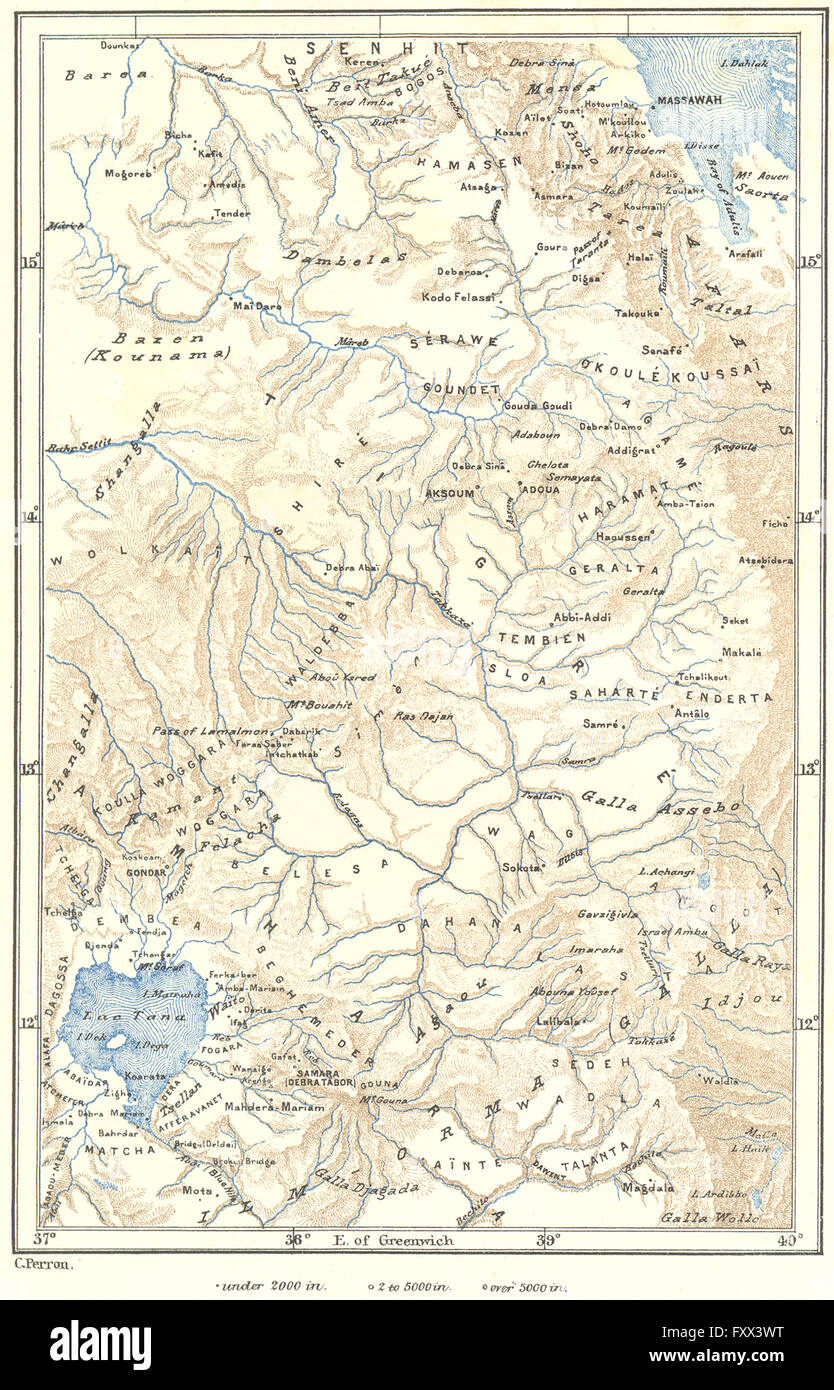 Abyssinia map hi-res stock photography and images - Alamy