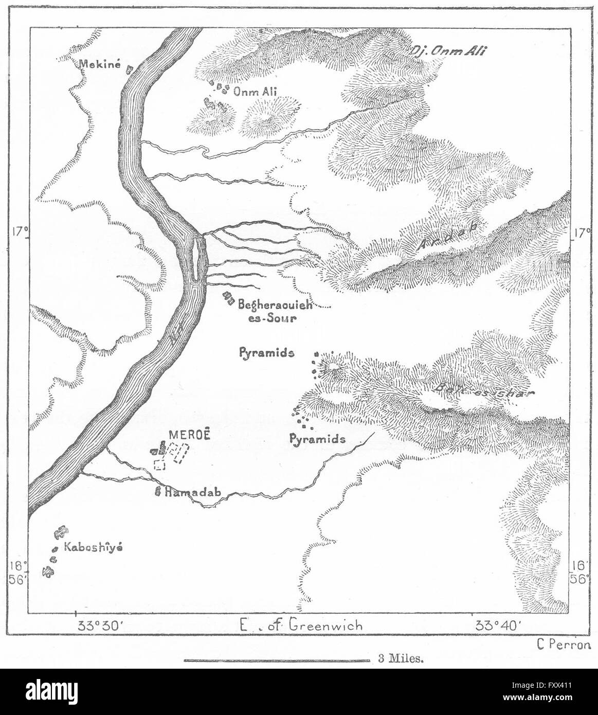 Sudan meroe pyramids Black and White Stock Photos & Images - Alamy
