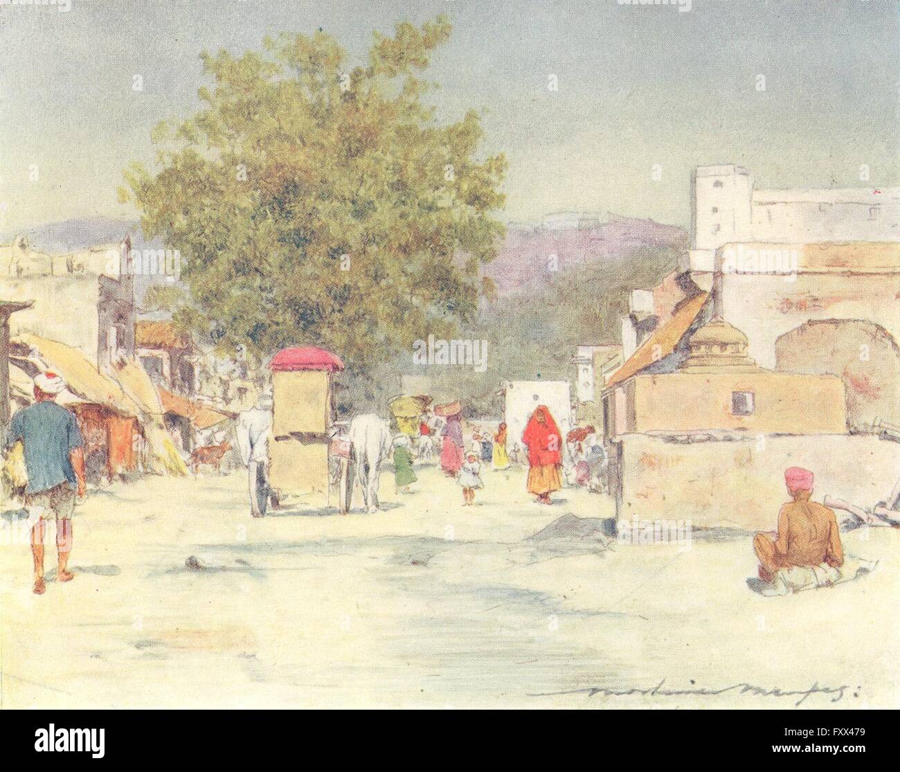 INDIA: Jaipur, antique print 1905 Stock Photo - Alamy