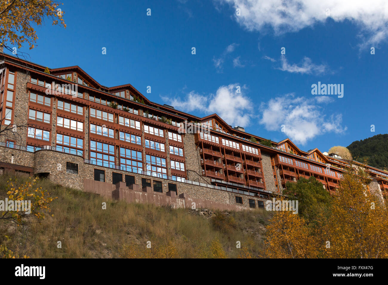Typical buildings in Andorra Stock Photo - Alamy