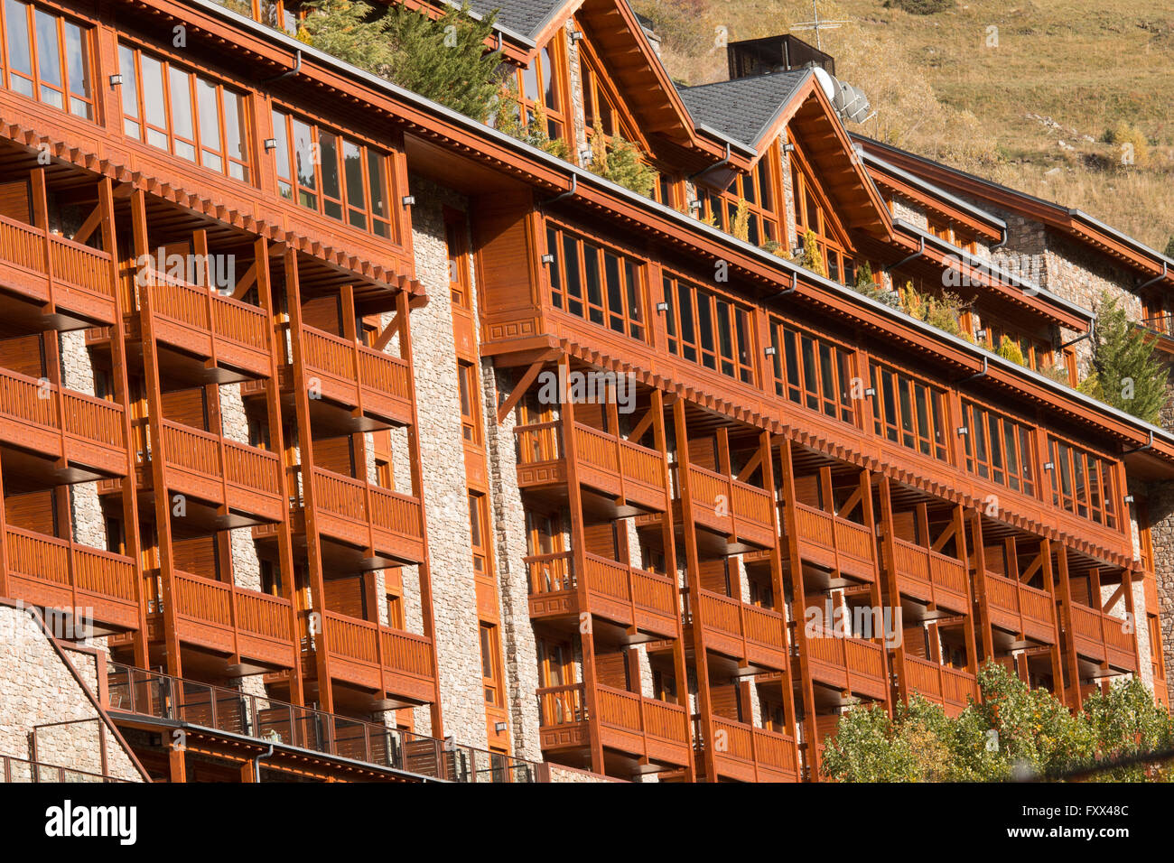 Typical buildings in Andorra Stock Photo - Alamy