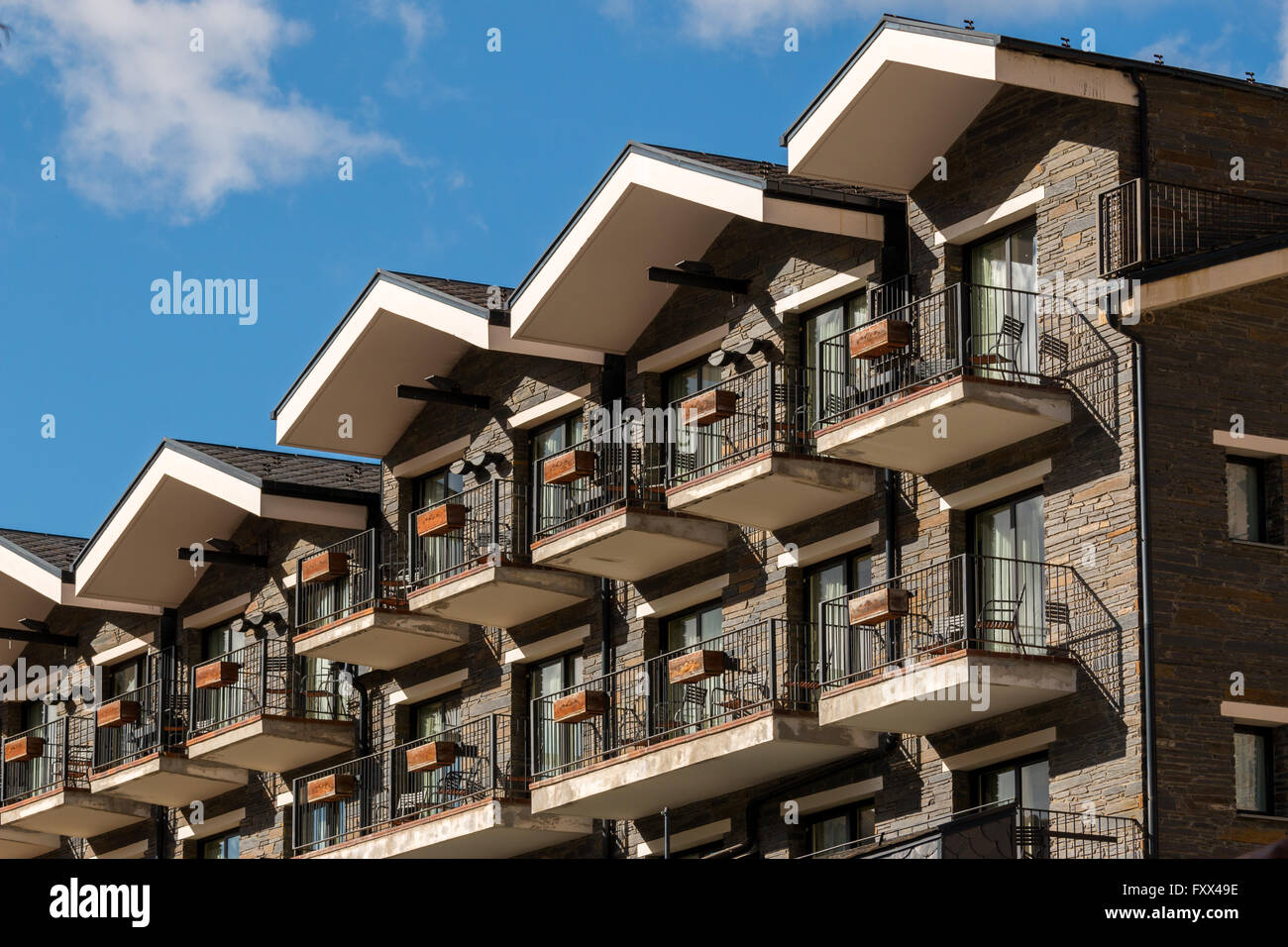 Typical buildings in Andorra Stock Photo - Alamy