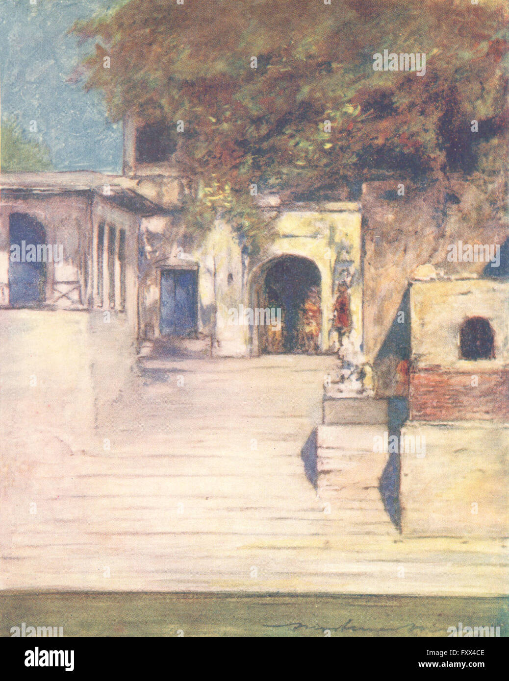 INDIA: A famous well, Delhi, antique print 1905 Stock Photo - Alamy