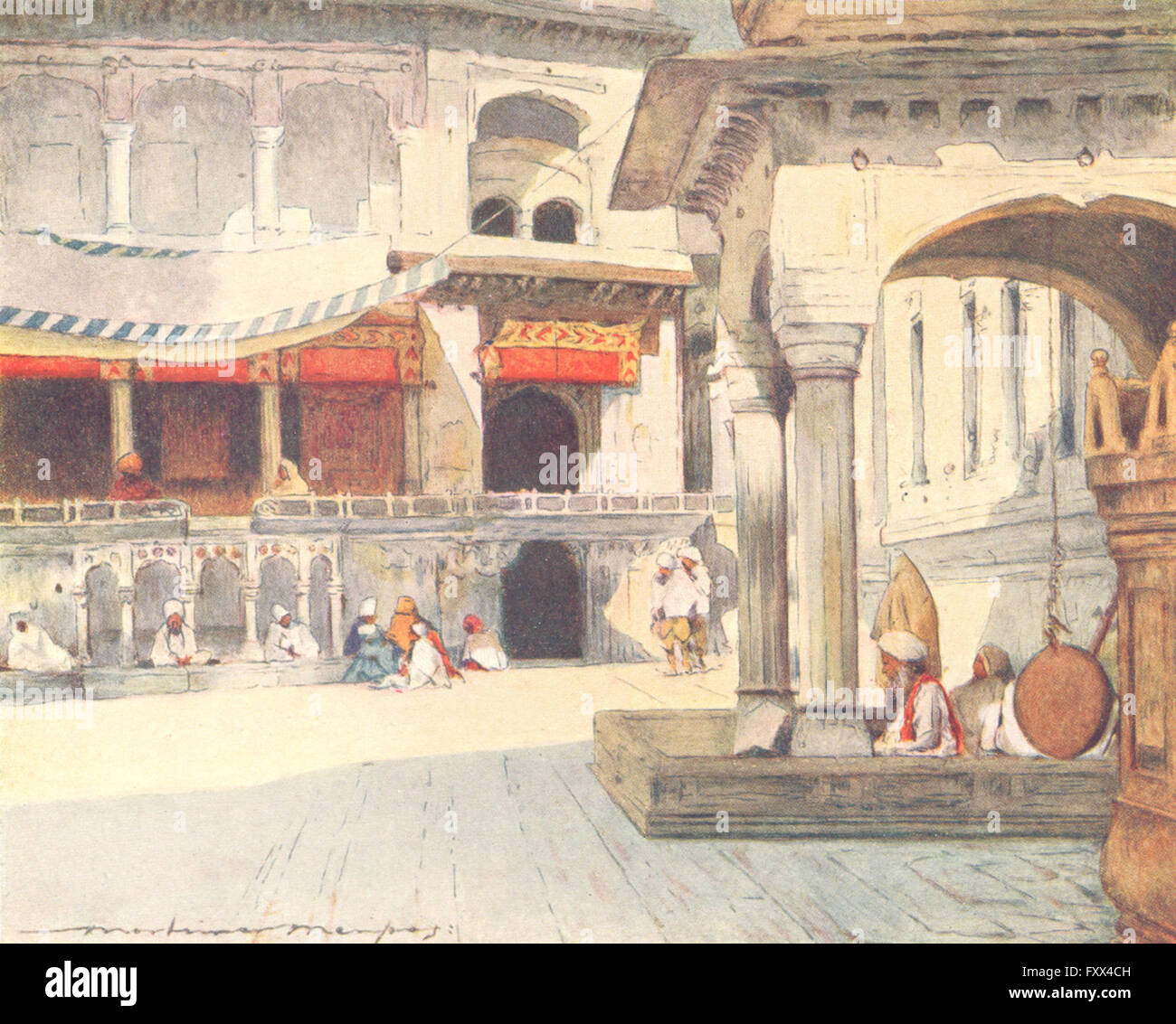 INDIA: Temple of Amritsar, antique print 1905 Stock Photo - Alamy