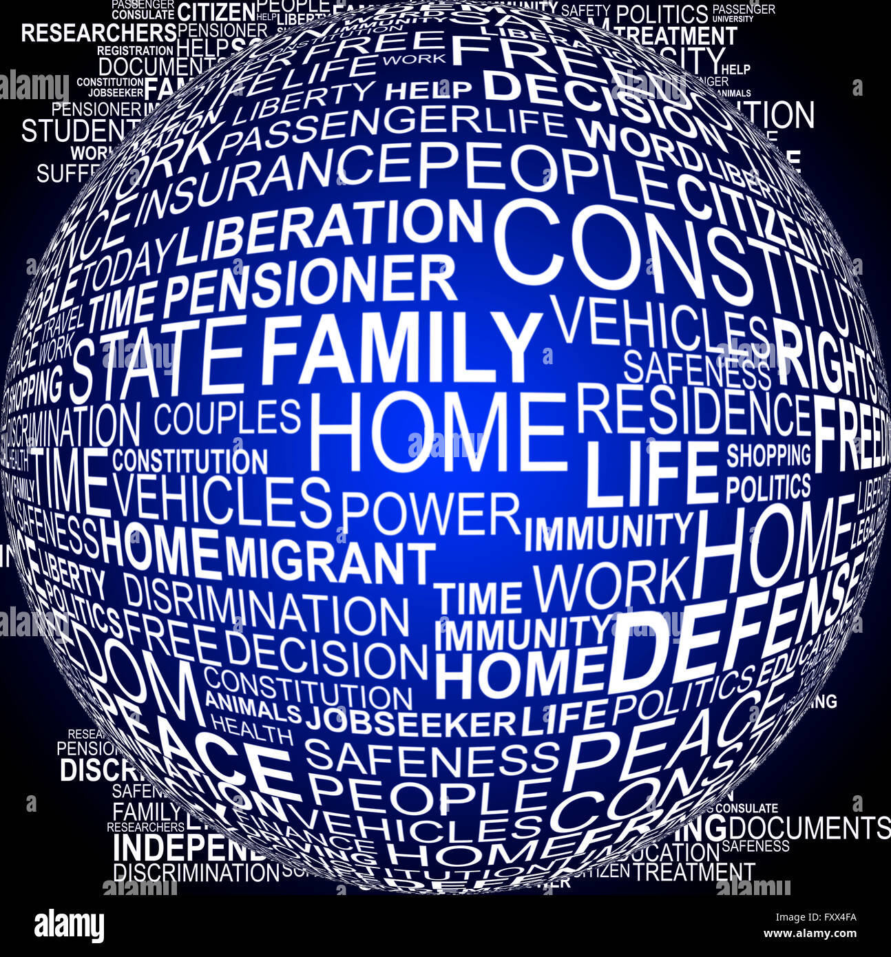 Background concept word cloud illustration of human rights on gradient ...