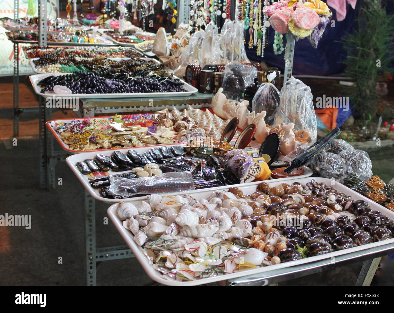 gift shop of polished shells, Vietnam, Phu Quoc Island, south east asia ...
