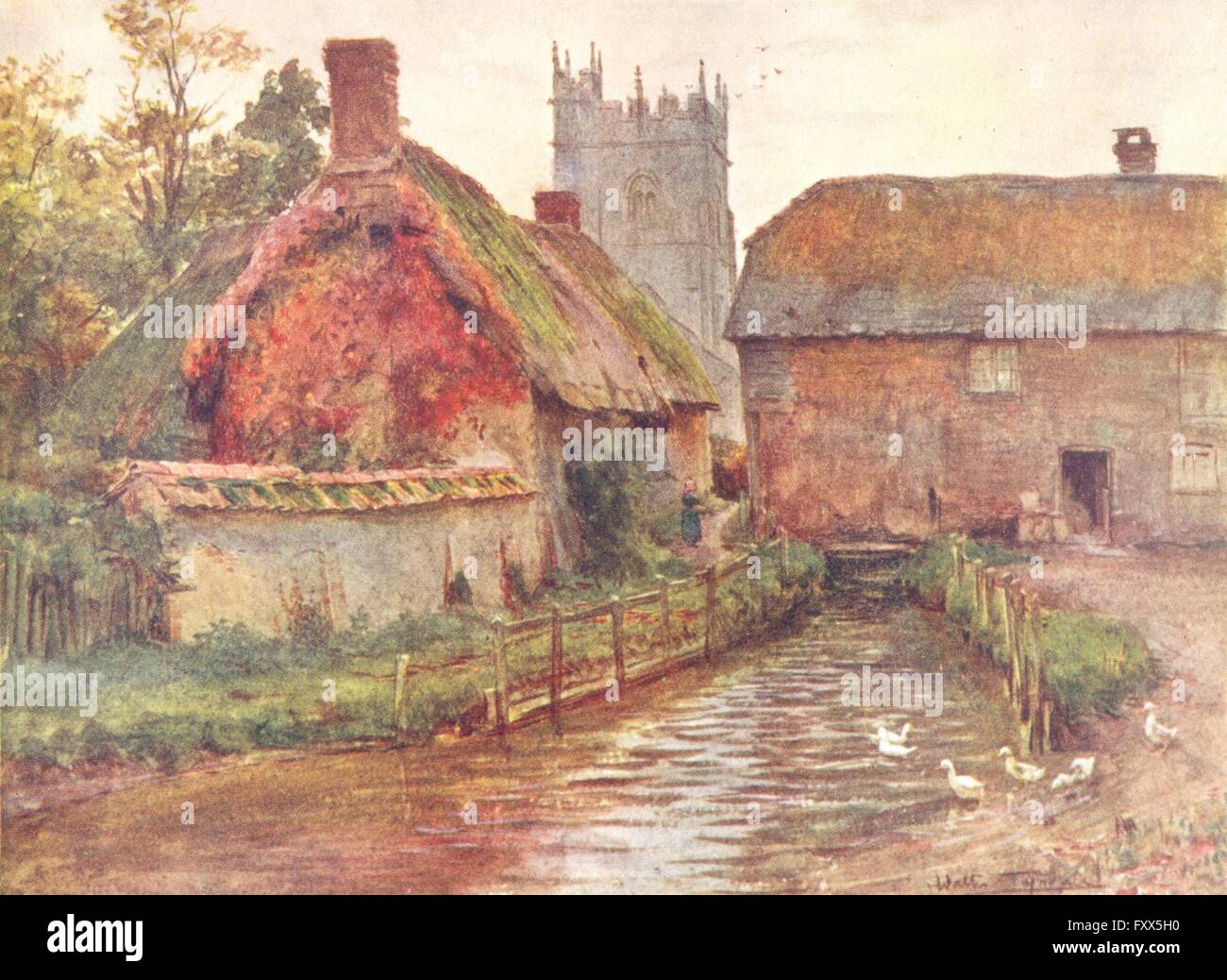 DORCHESTER: Mill Church Egdon Yeobright Eustacia, antique print 1906 ...