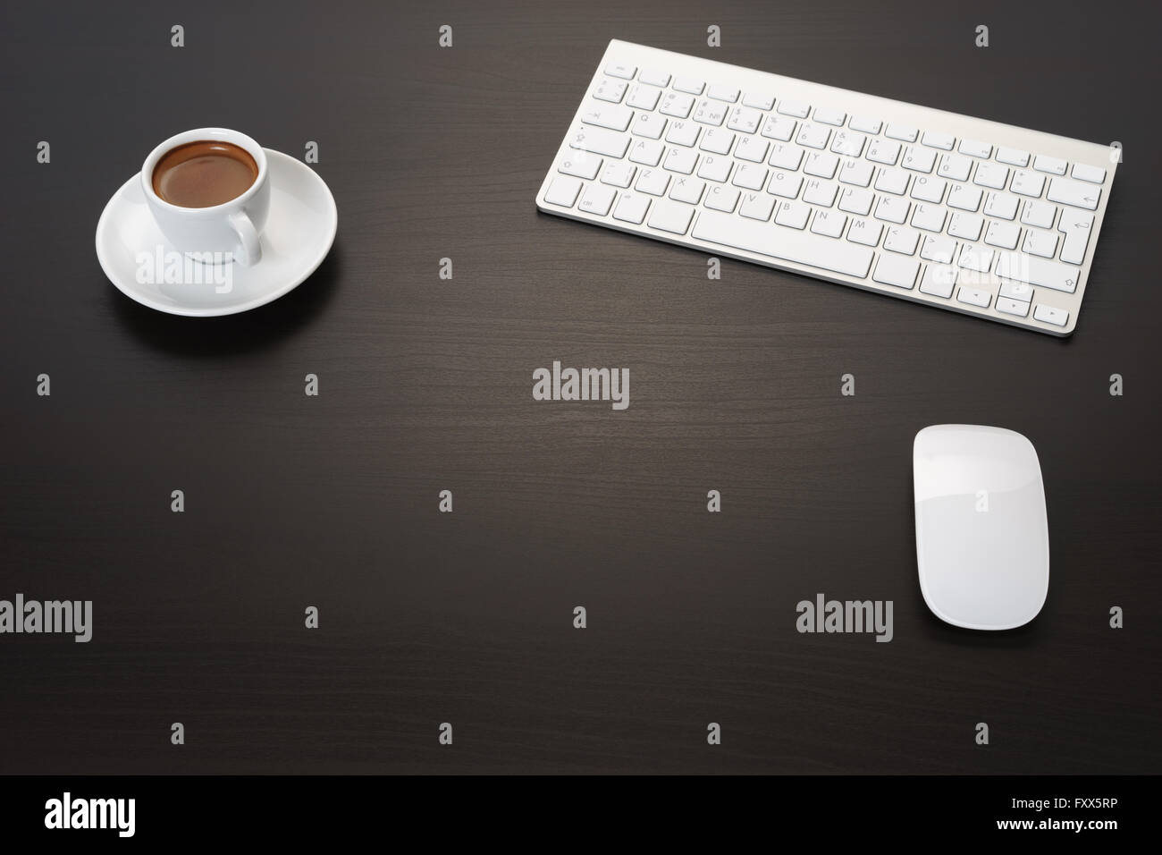 Desktop computer keyboard mouse white background hi-res stock ...