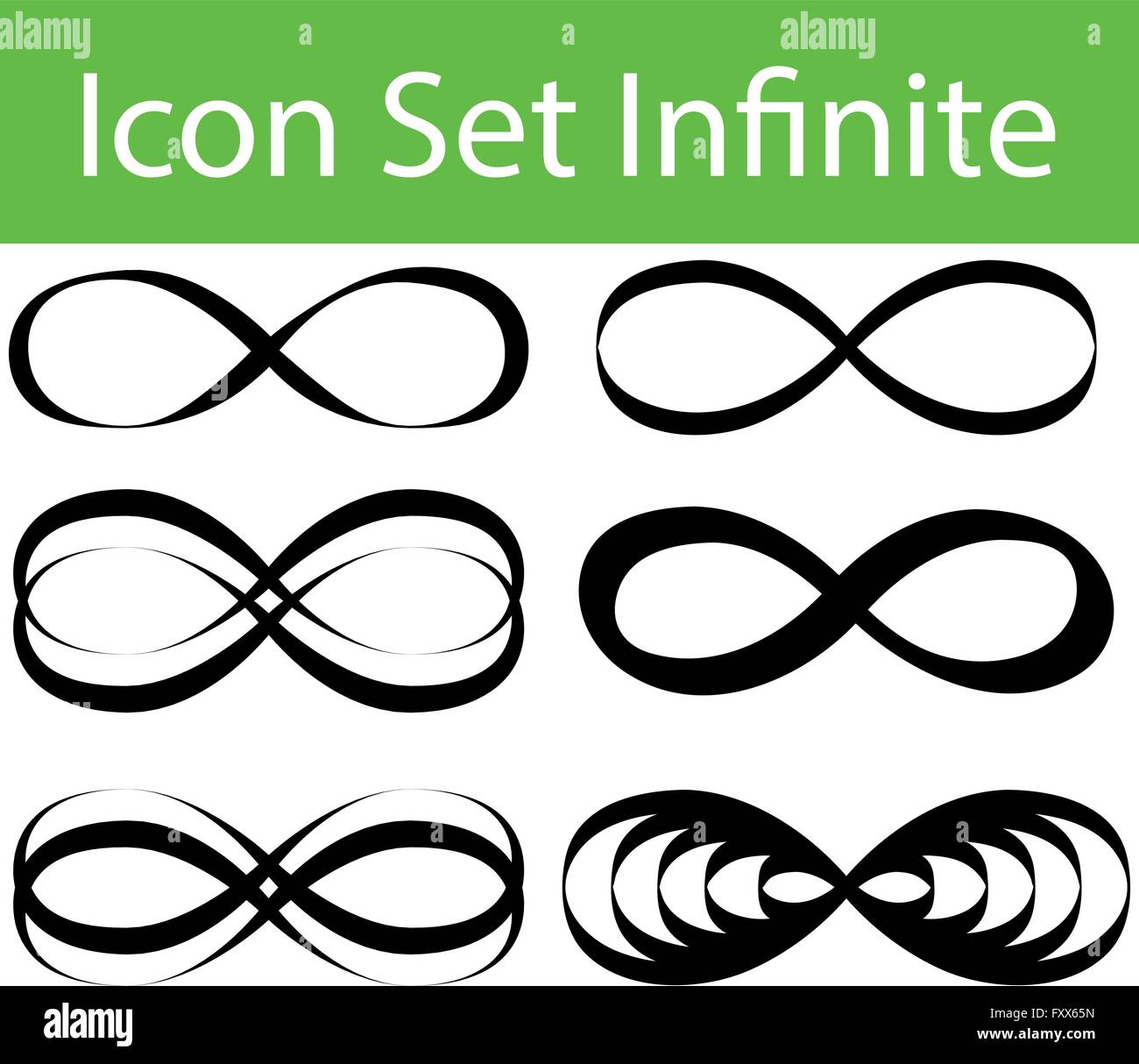 Icon Set Infinite with 6 icons for the creative use in graphic design ...