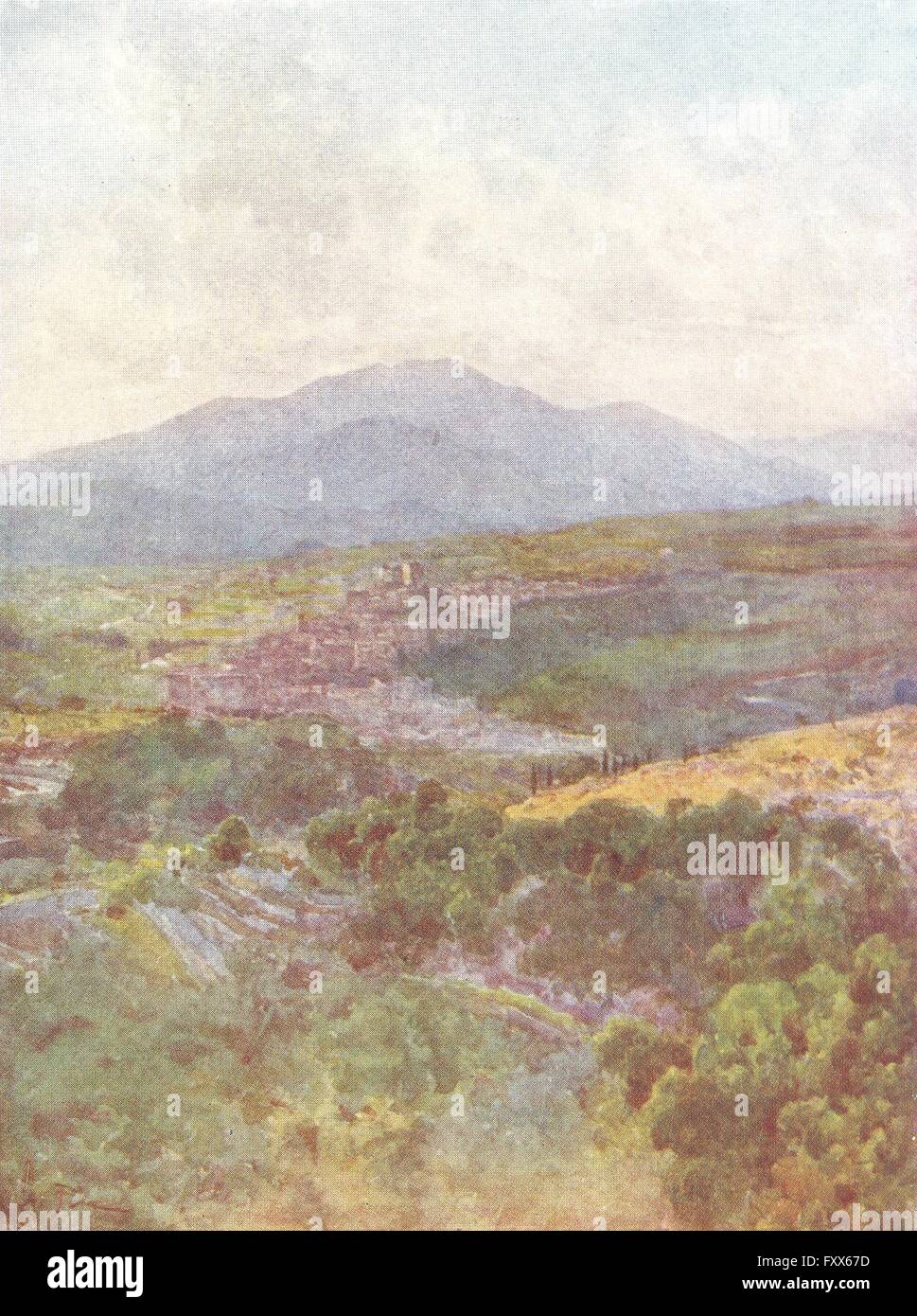 ROME: Subiaco Monastery of Benedict, antique print 1905 Stock Photo - Alamy