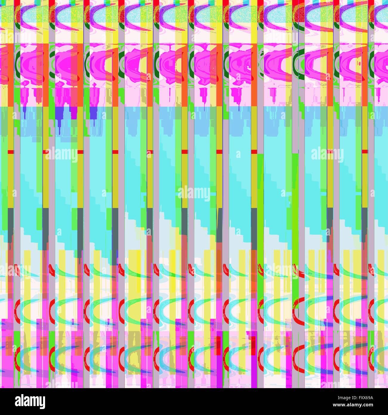 vector vibrant colors modern abstract glitch art graphic design ...