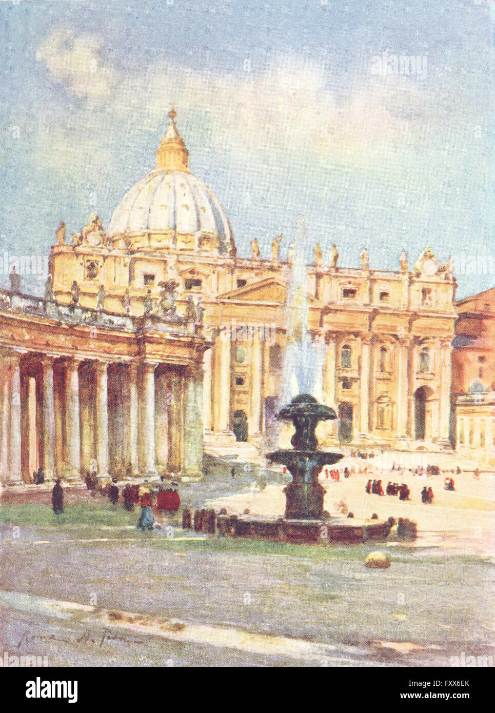 RELIGIOUS: St Peter's, antique print 1905 Stock Photo - Alamy