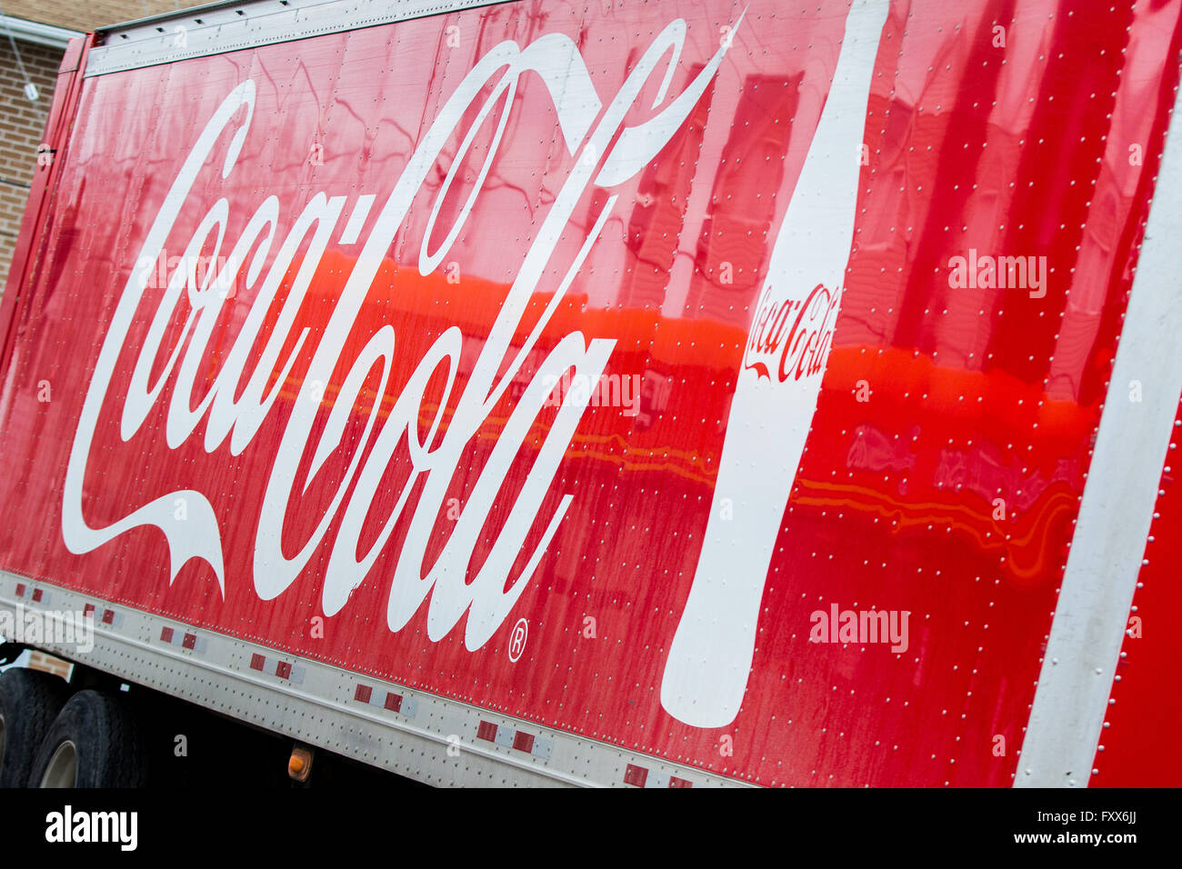 Coca-Cola delivery truck in Kingston, Ont., on Feb. 29, 2016 Stock ...
