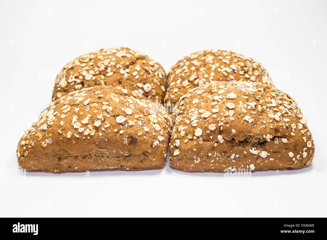 Four rolls isolated with white background Stock Photo - Alamy