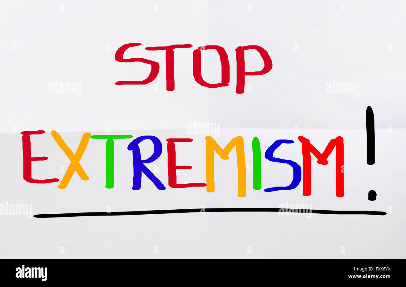 Stop Extremism Concept Stock Photo - Alamy