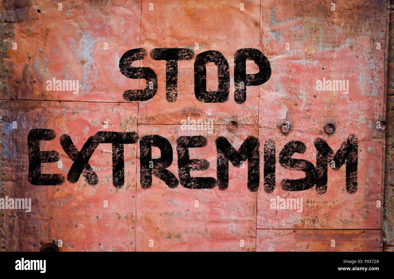 Stop Extremism Concept Stock Photo - Alamy