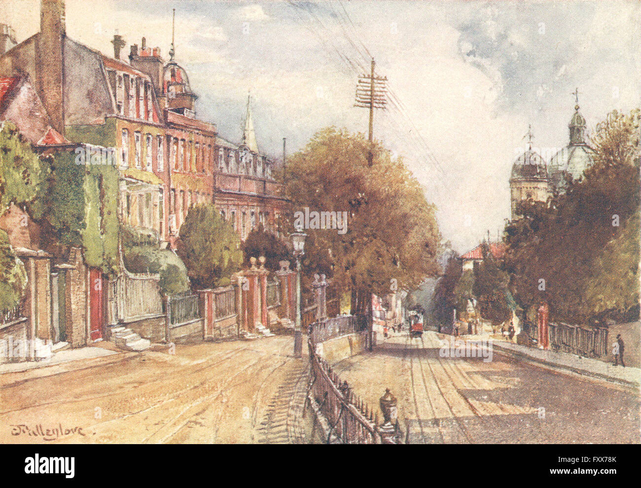 LONDON: Highgate, antique print 1907 Stock Photo - Alamy