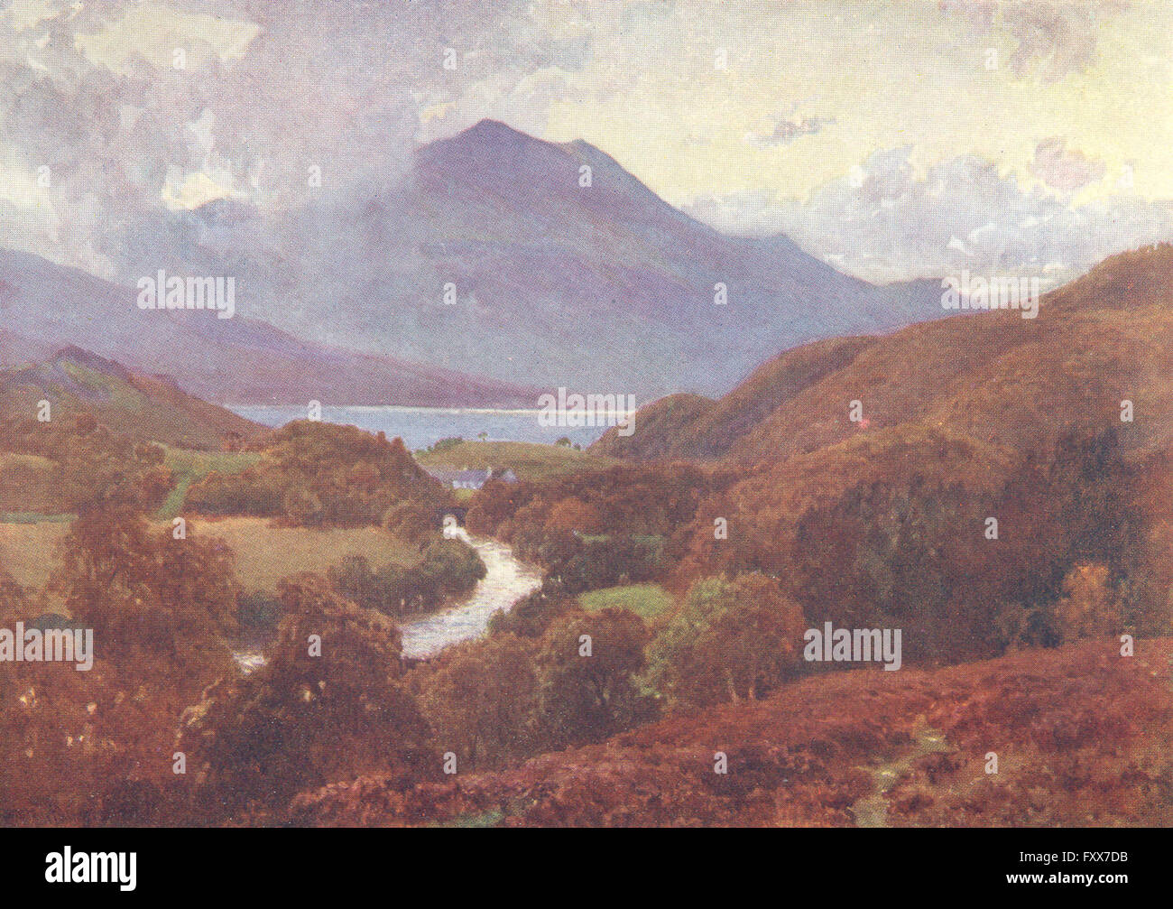 SCOTLAND: Brig o' Turk & Ben Venue, Perthshire, antique print 1904 Stock Photo - Alamy