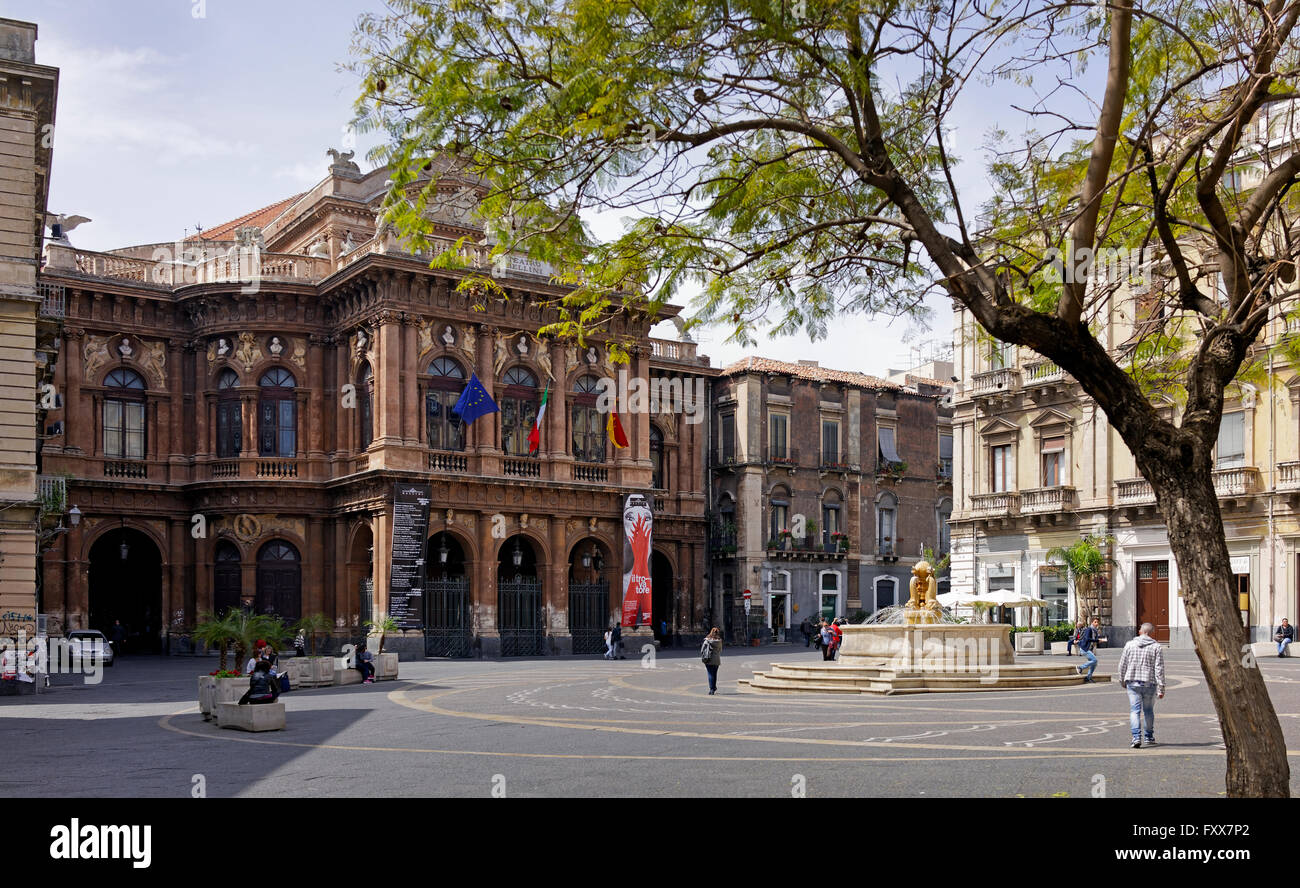 Opera House in Catania, Sicily Stock Photo - Alamy