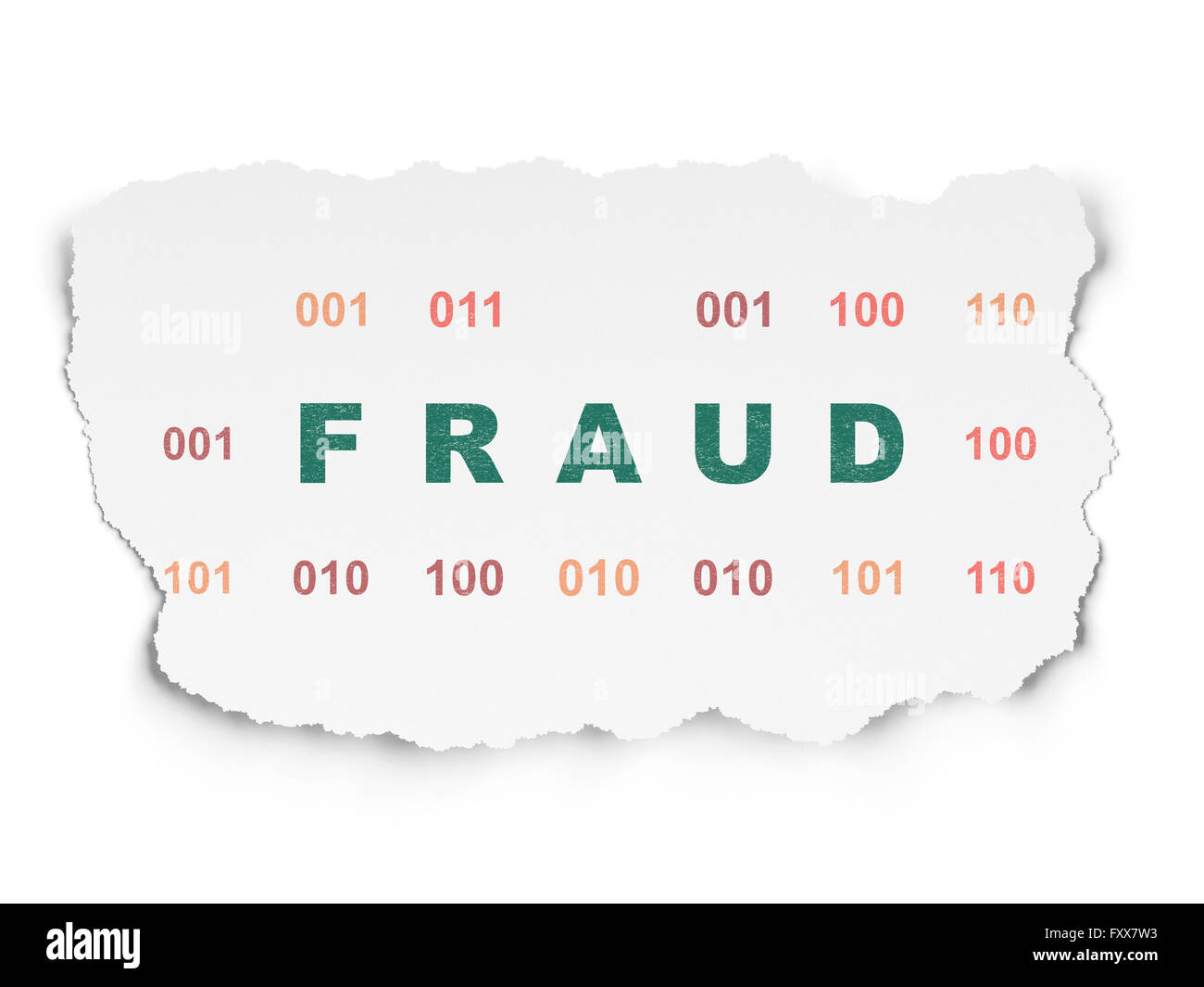 Safety concept: Fraud on Torn Paper background Stock Photo - Alamy