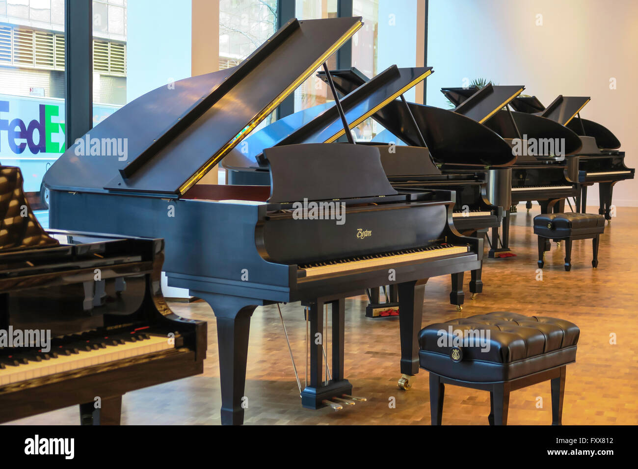 Pianos on Display, Steinway Hall, NYC, USA Stock Photo - Alamy