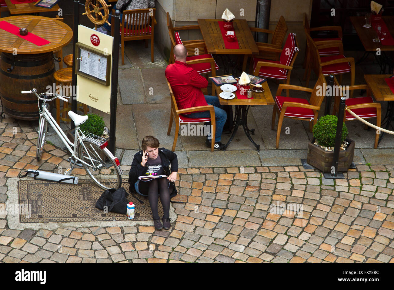 Restaurant in Dresden in Germany Dresden shot fromthe Bruhl's Terrace ...