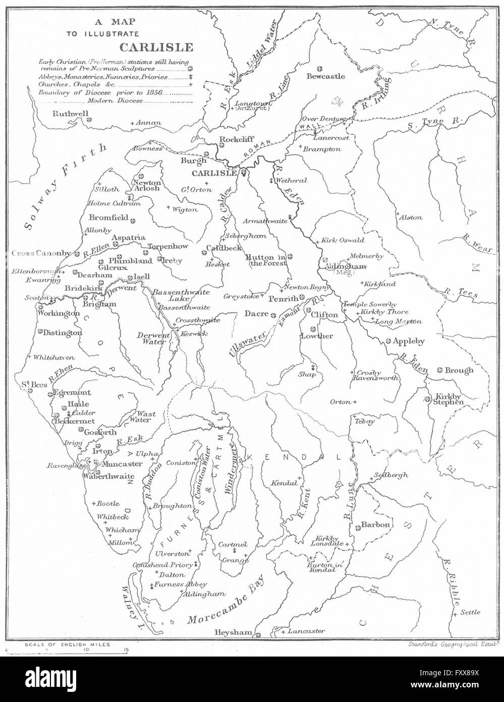 Map of carlisle hi-res stock photography and images - Alamy