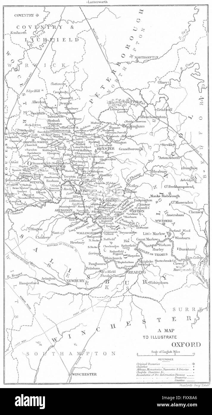 DIOCESE OF OXFORD: Deaneries Abbeys Churches Priories. OXFORDSHIRE ...