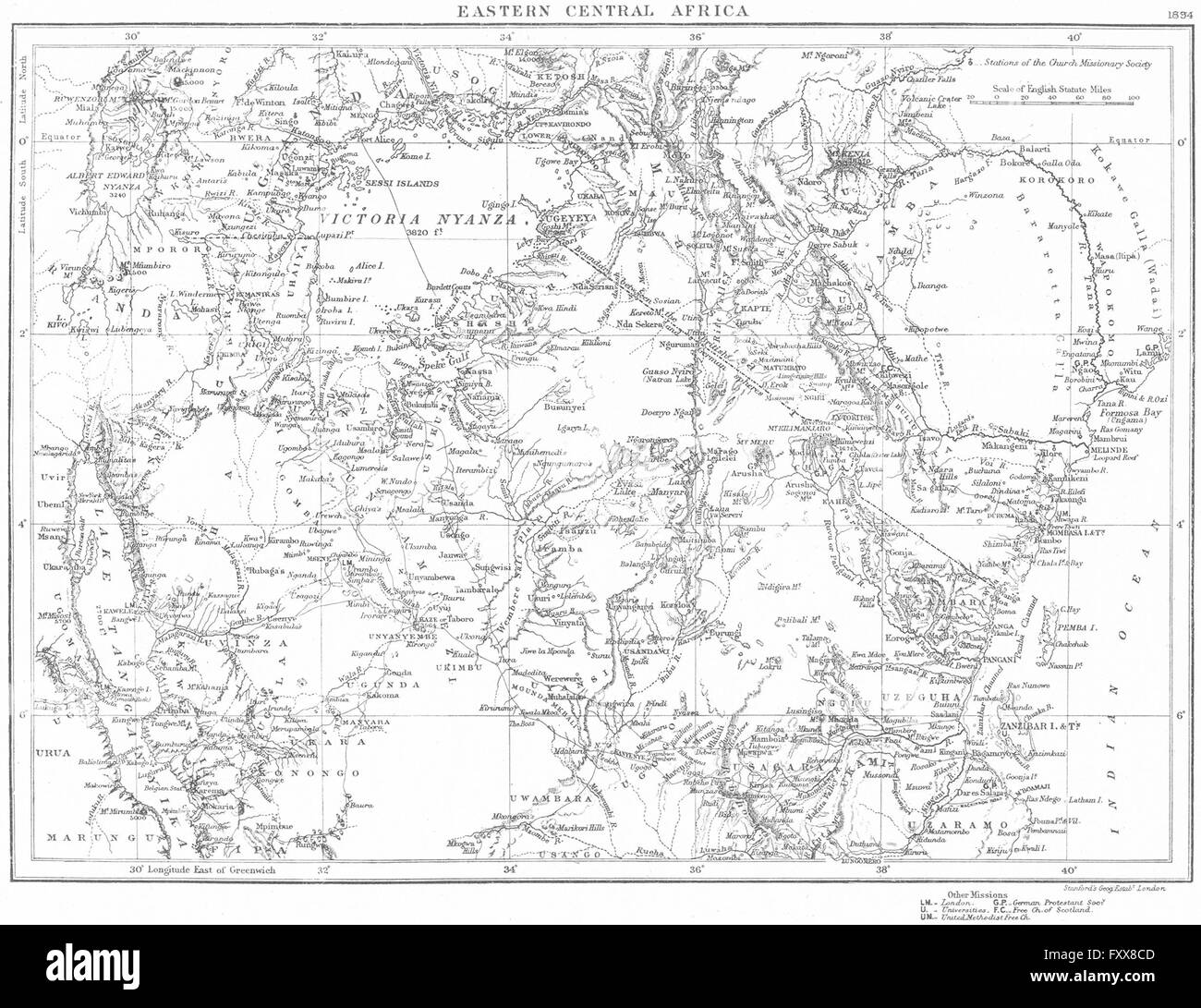 Historical kenya map hi-res stock photography and images - Alamy