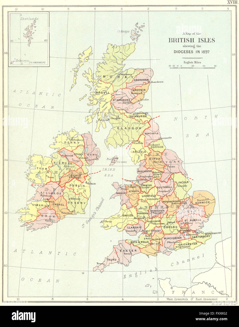 Dioceses map hi-res stock photography and images - Alamy