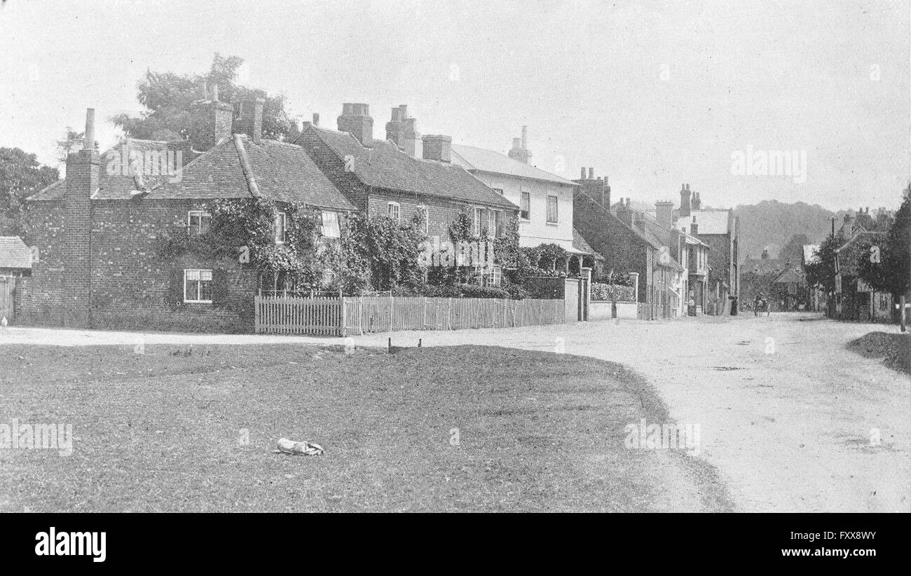 BERKS: Cookham village, antique print 1897 Stock Photo - Alamy