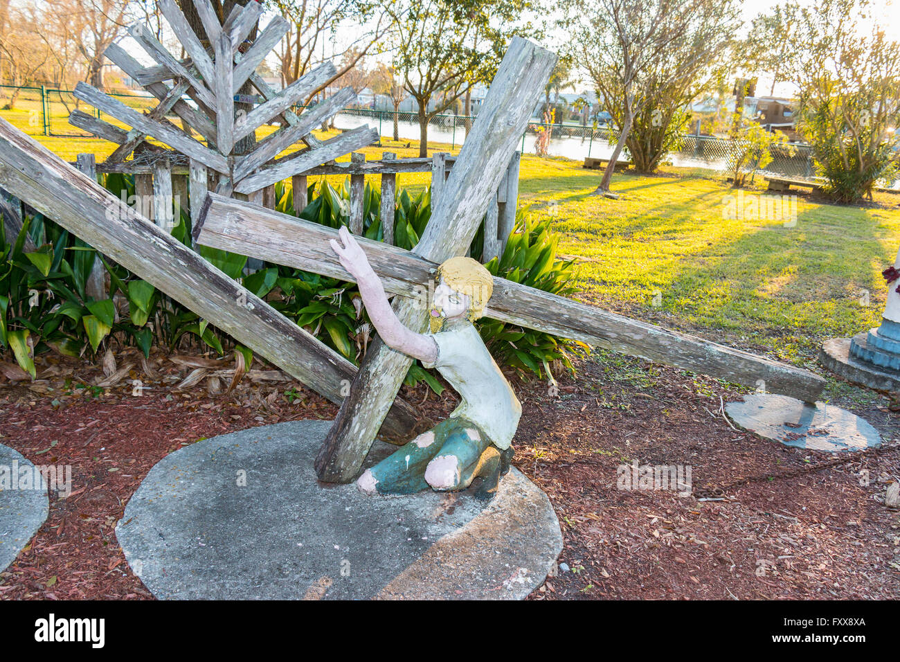 Sculpture Garden in Chauvin, LA, with strange artwork done by a ...