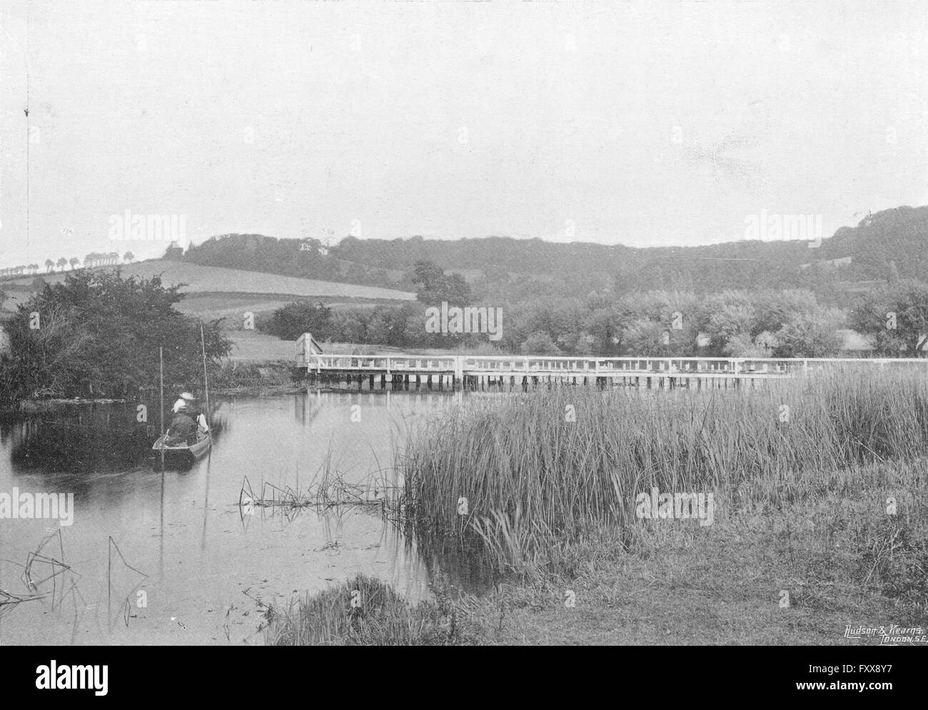 BERKS: Cookham Weir, antique print 1897 Stock Photo - Alamy